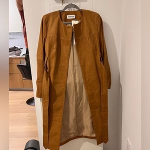 partow | Jackets & Coats | New Partow Brushed Calfskin Leather Coat ...